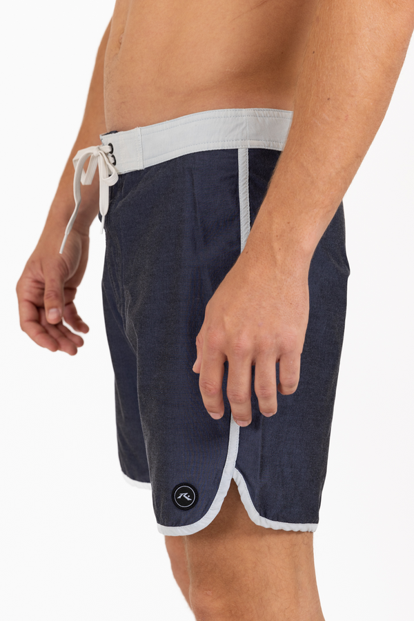 Rusty Base 18" Scallop Fixed Waist Boardshorts - Sunny Smith LLC
